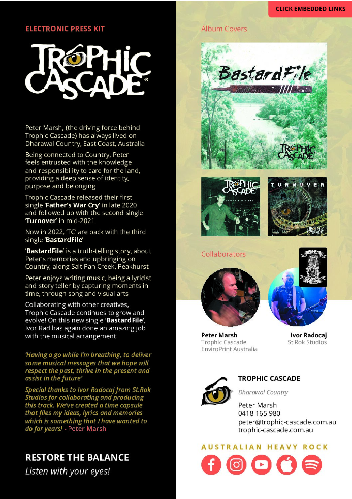 ELECTRONIC PRESS KIT | Trophic Cascade
